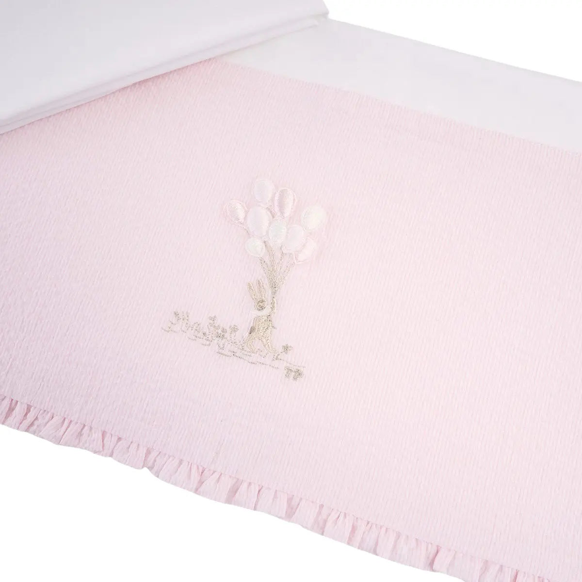 Cotbed Sheet 105x170cm + pillowcase - Pink Garden Party - Blue Almonds