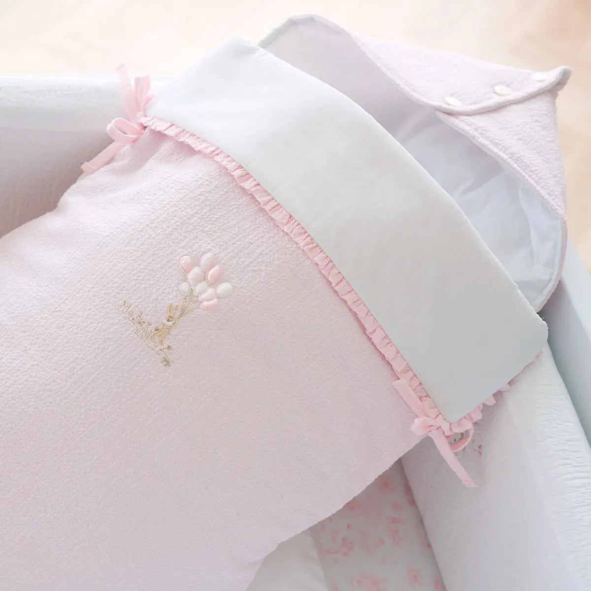 Hooded sleeping bag - Lines - Blue Garden Party - Blue Almonds