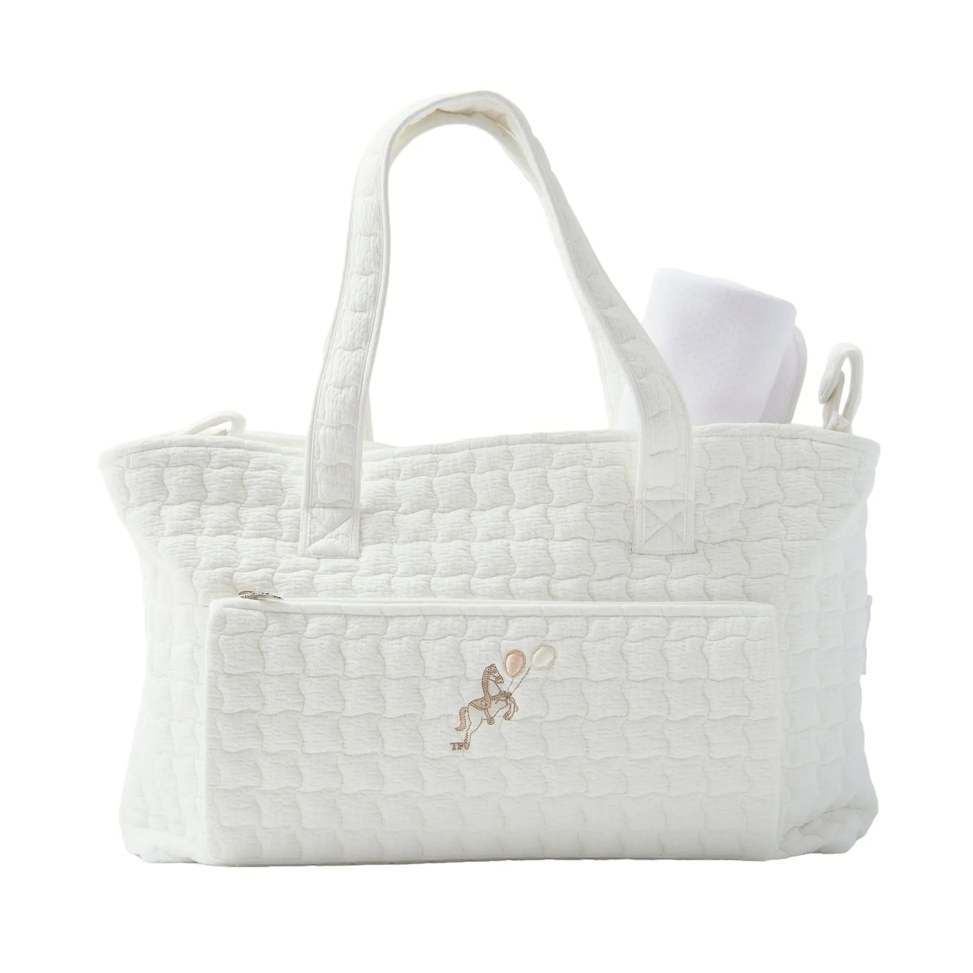 Quilted Changing Bag & Mat - Carrousel - Blue Almonds