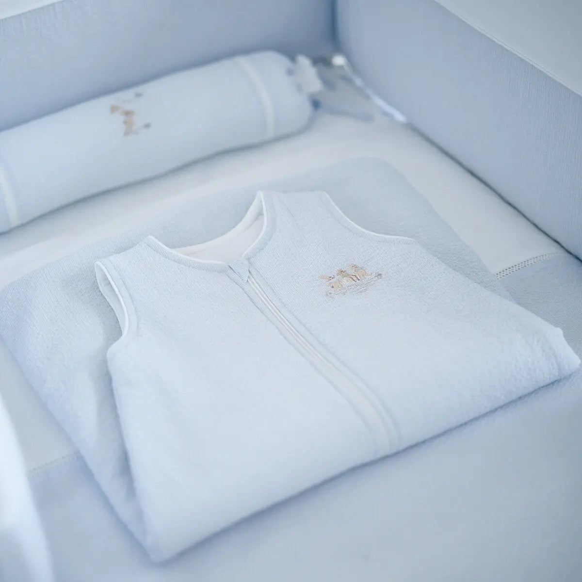 Sleeping suit 70cm - Lines - Blue Garden Party - Blue Almonds