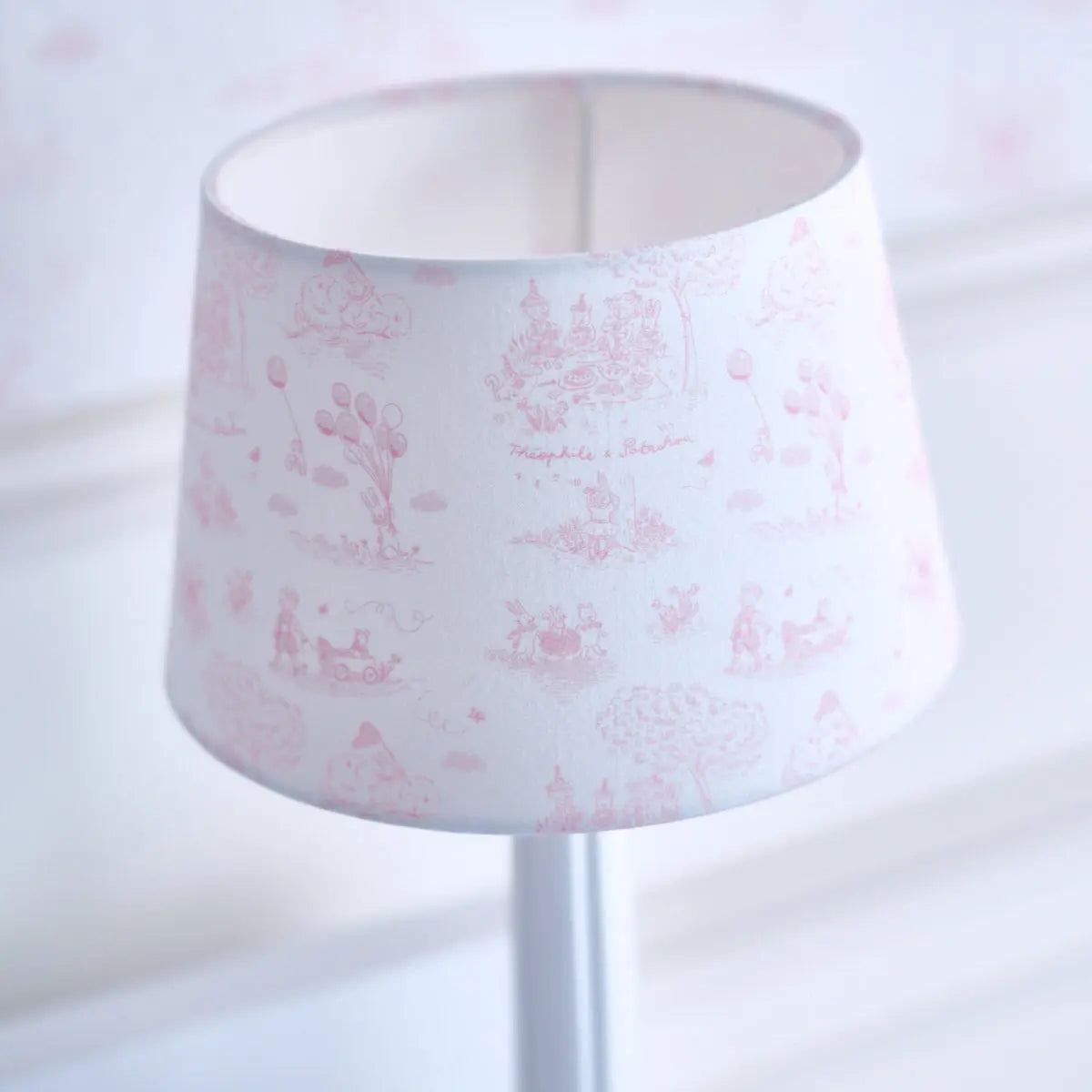 Small lampshade - Printed - Pink Garden Party - Blue Almonds